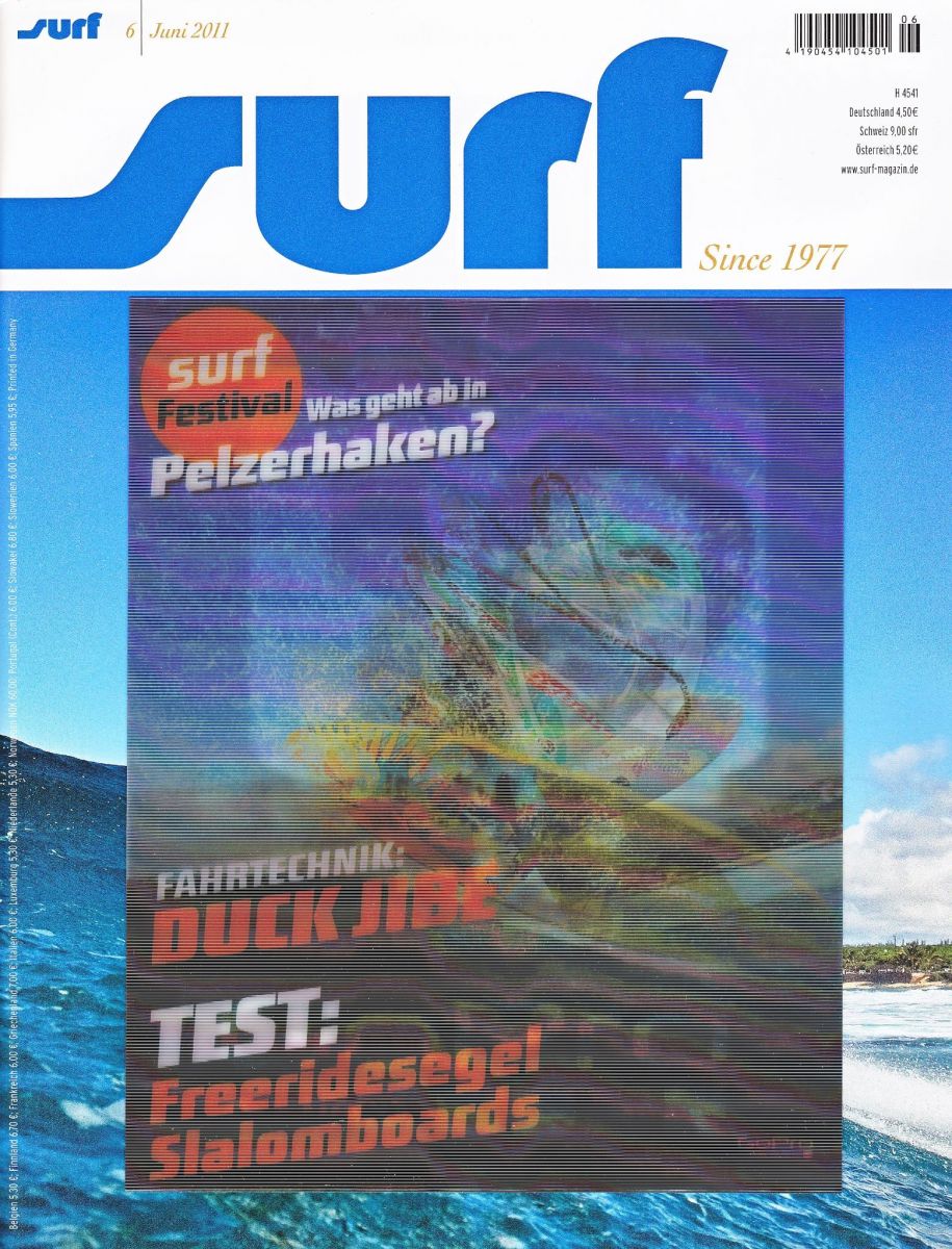 Lenticulair plaatje met acht bewegingen voor surfblad - Optische Fenomenen