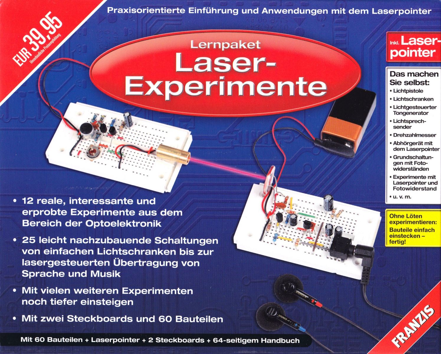 Laserexperimenten met het educatieve montagepakket - Optische Fenomenen